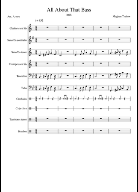 All About That Bass Sheet Music By Meghan Trainor Lyrics