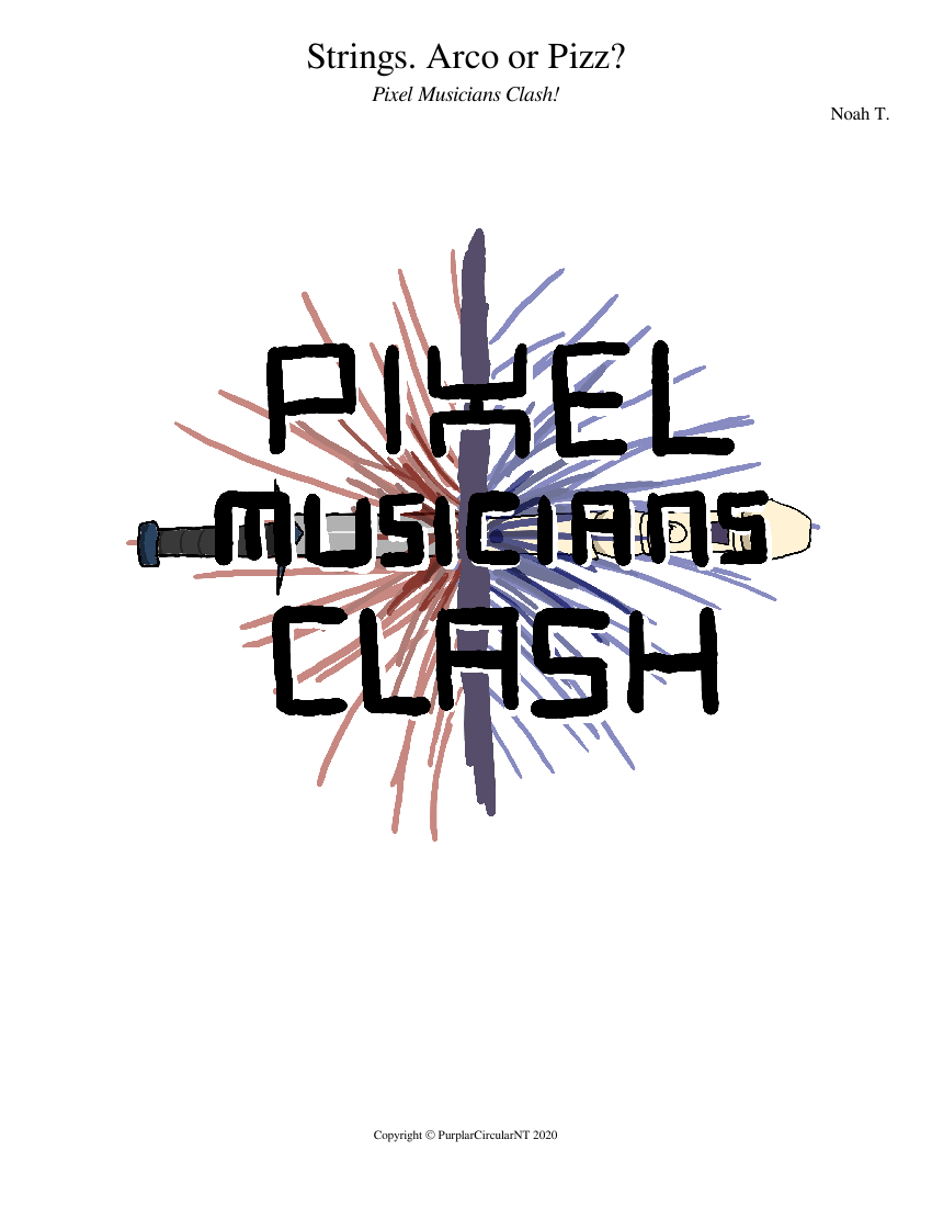 Strings. Arco or Pizz? - Pixel Musicians Clash! OST 14 Sheet music for Trumpet in b-flat, Drum ...