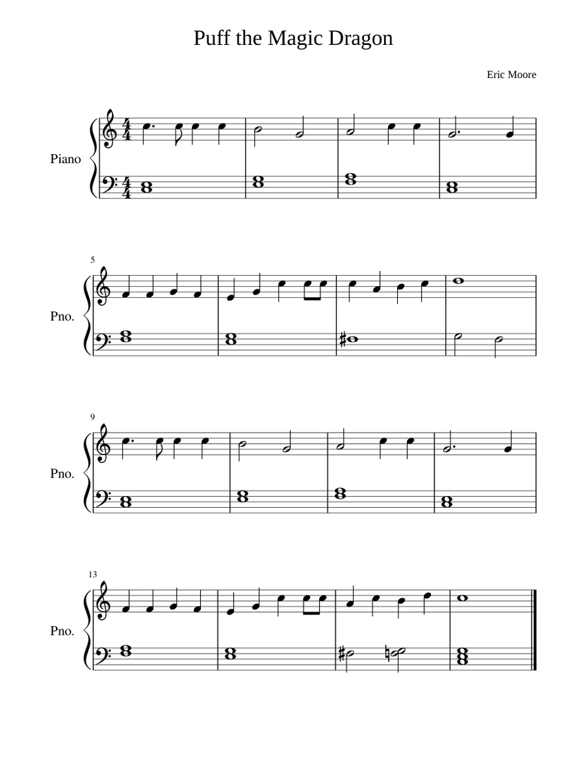 puff the magic dragon coloring book