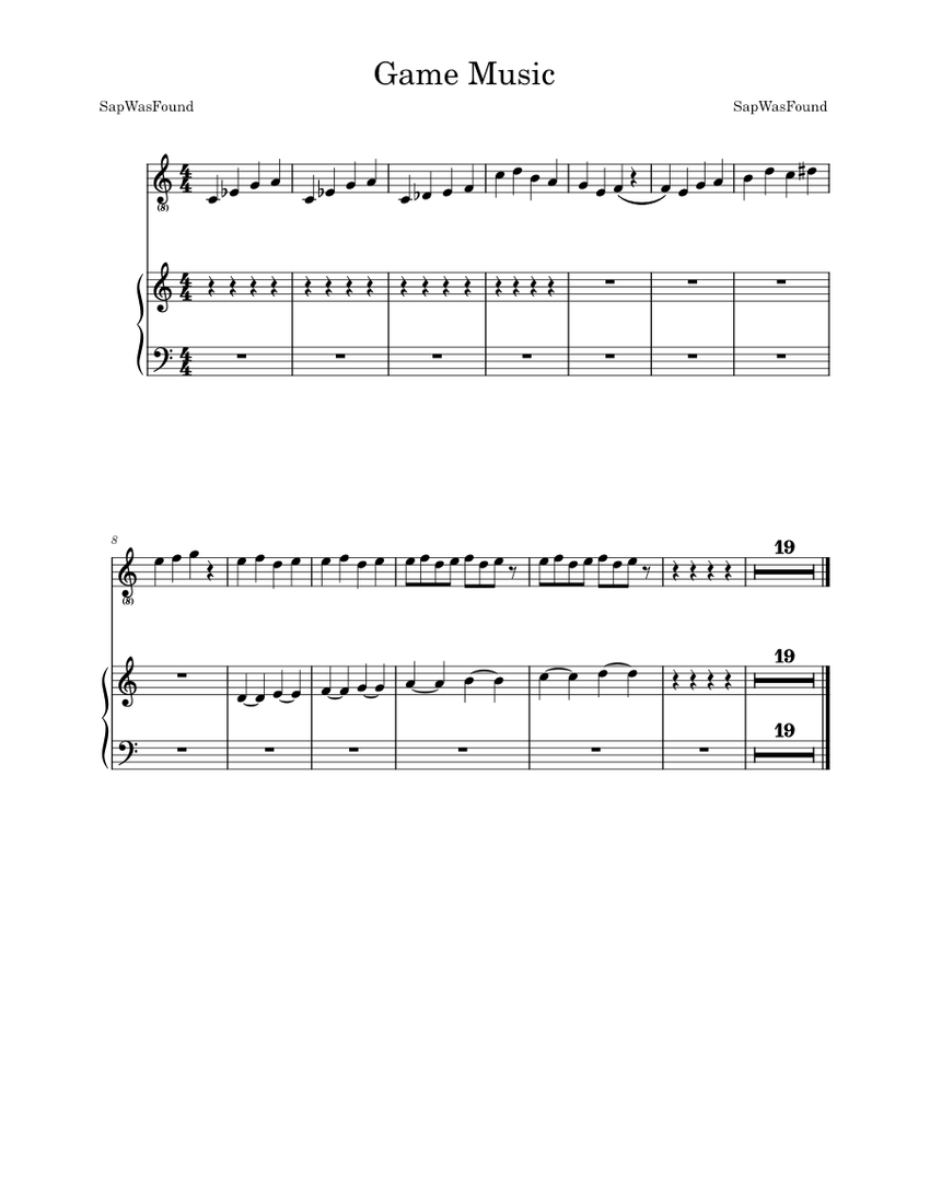 Video Game Music – Various Game Music Sheet music for Piano, Vocals ...