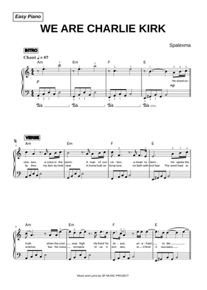 We Are Charlie Kirk Sheet Music for Trombone, Tuba, Flute, Oboe & more ...