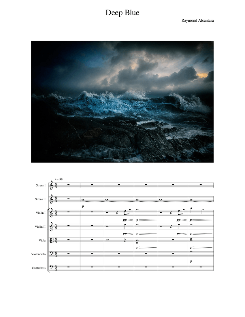 Deep Blue Sheet music for Soprano, Alto, Contrabass, Violin & more ...
