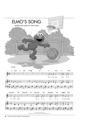 Play Official version of Elmo's Song Sheet Music by Tony Geiss, Hal ...