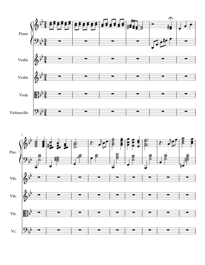 Howl's Moving Castle Theme Sheet music for Piano, Violin, Viola (Mixed ...