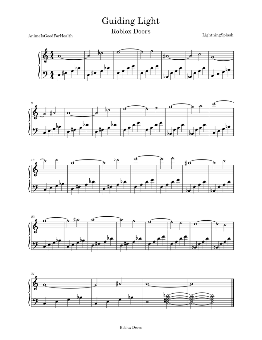 Guiding_Light Sheet Music for Piano (Solo) Easy | MuseScore.com