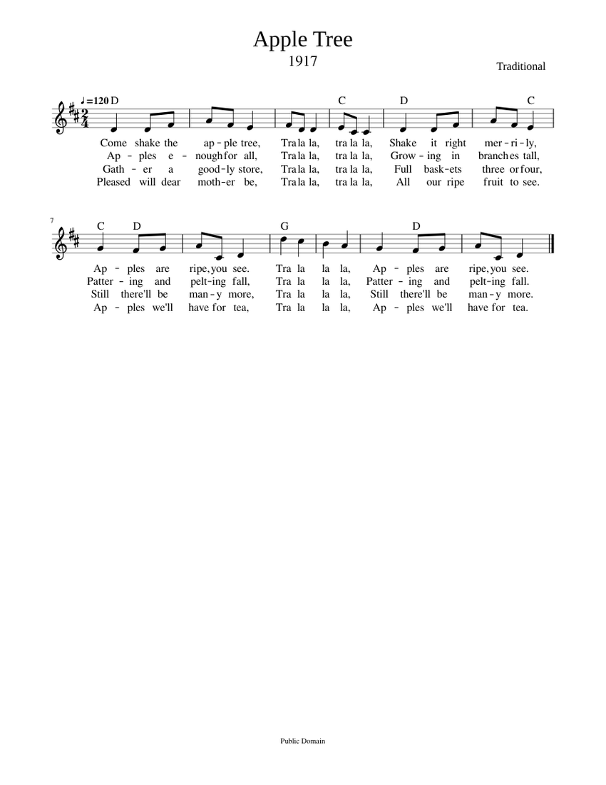 Apple Tree Sheet music for Piano (Solo) Easy | Musescore.com