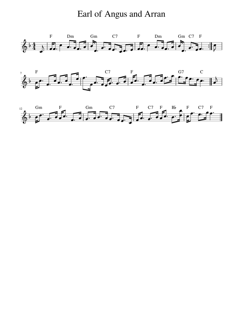 Earl of Angus and Arran Sheet music for Piano (Solo) | Musescore.com