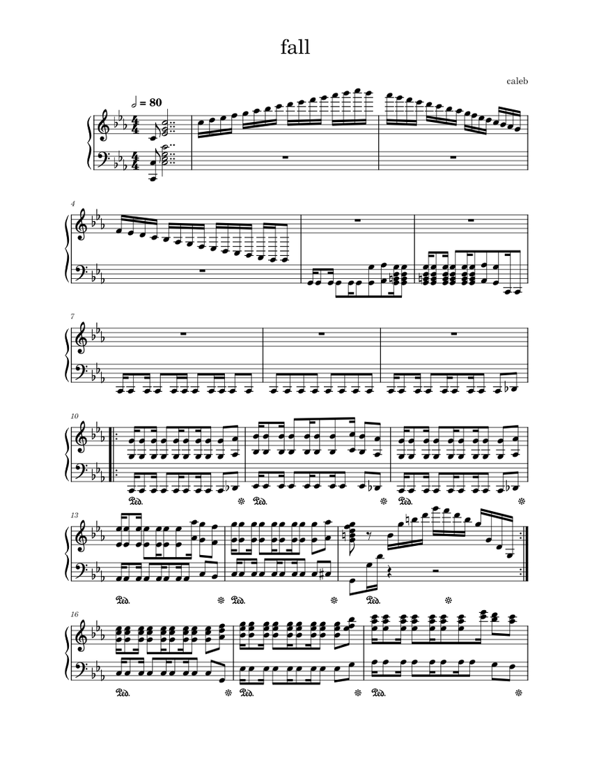 Fall Sheet music for Piano (Solo) | Musescore.com