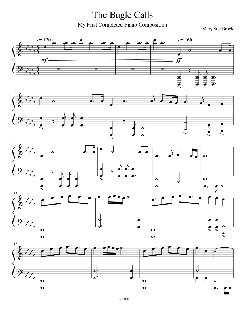 The Bugle Calls Sheet Music for Piano (Solo) easy | MuseScore.com