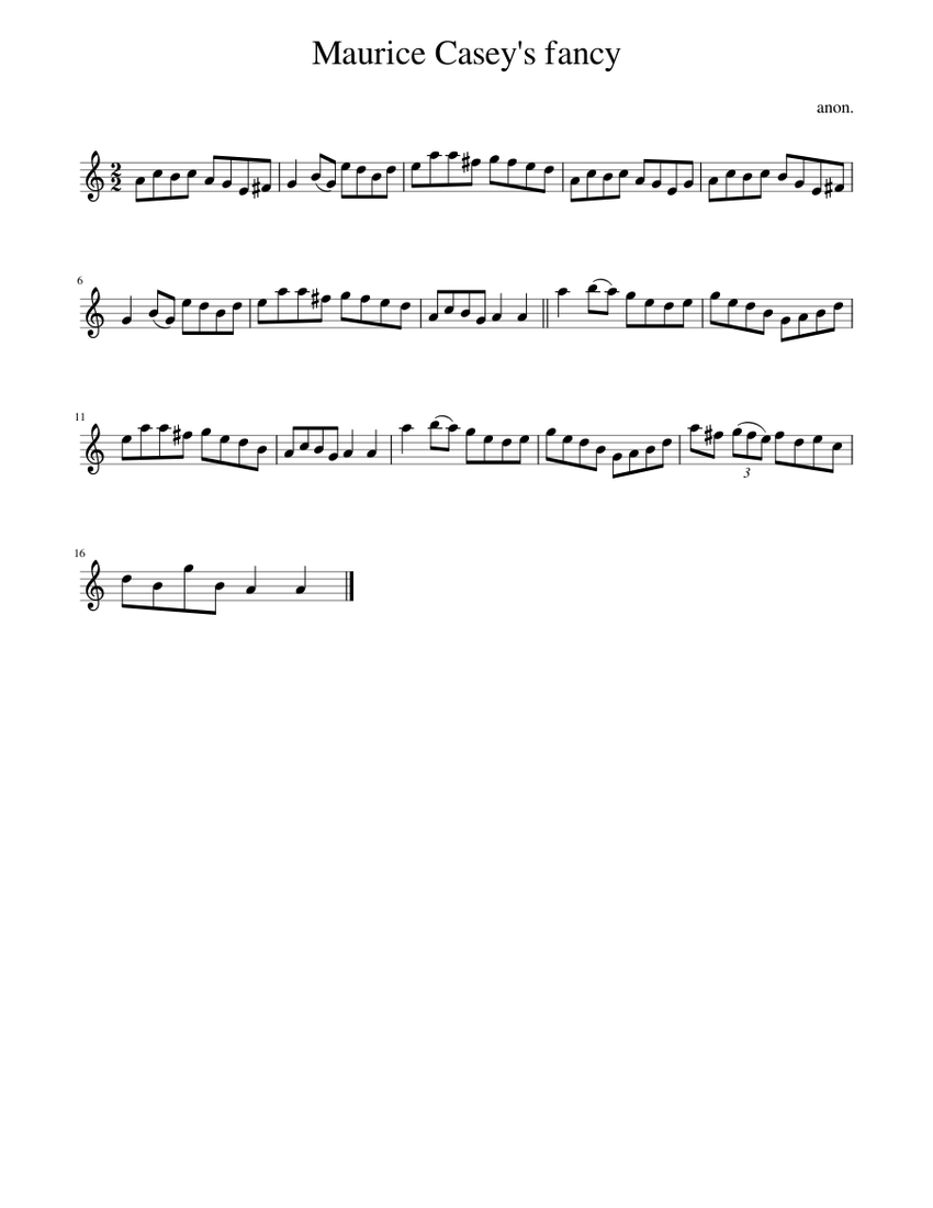 Maurice Casey's fancy Sheet music for Piano (Solo) Easy | Musescore.com