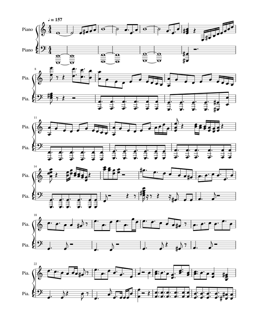 Spirit battle - Perdition crisis Sheet Music for Piano (Solo ...