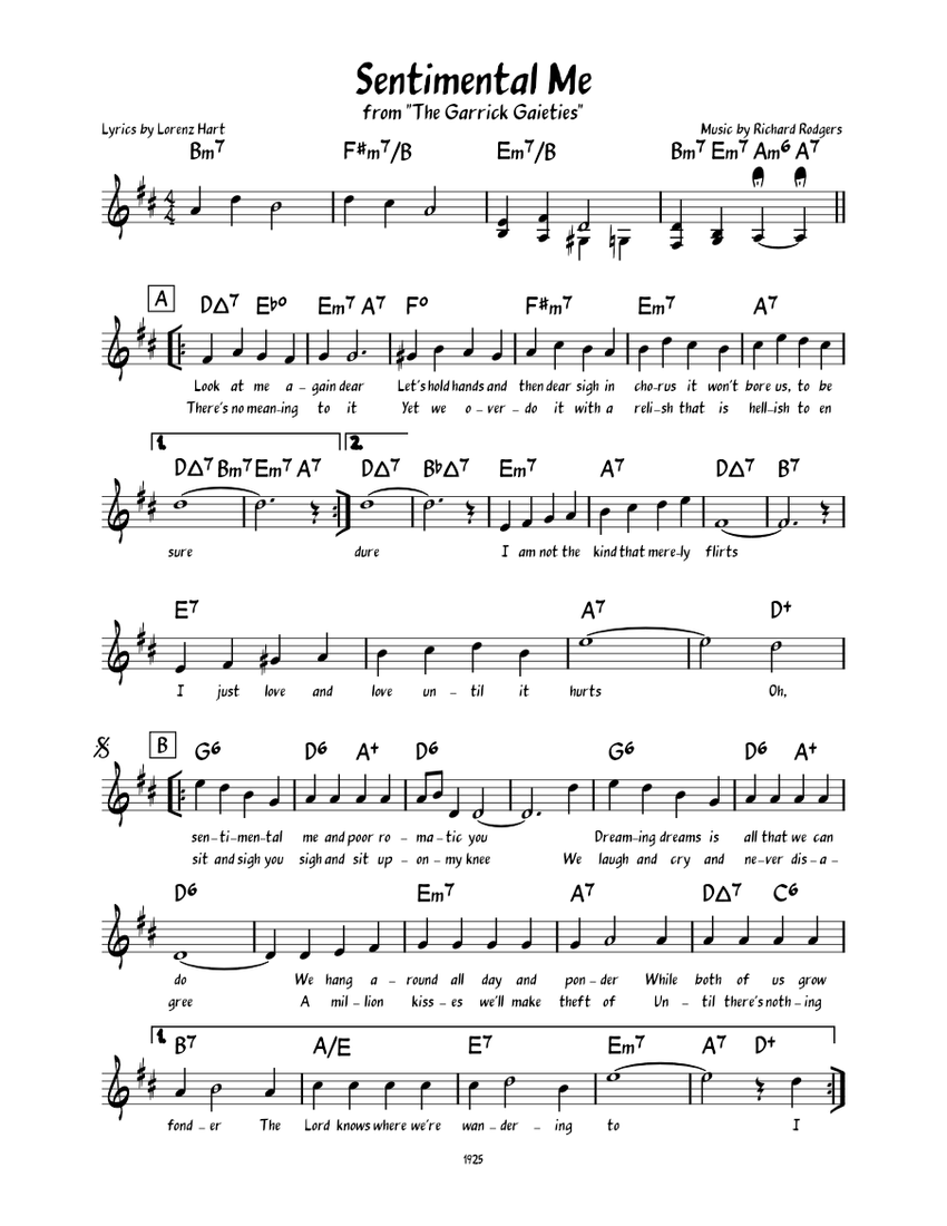 Sentimental Me Sheet Music for Piano (Solo) Easy | MuseScore.com