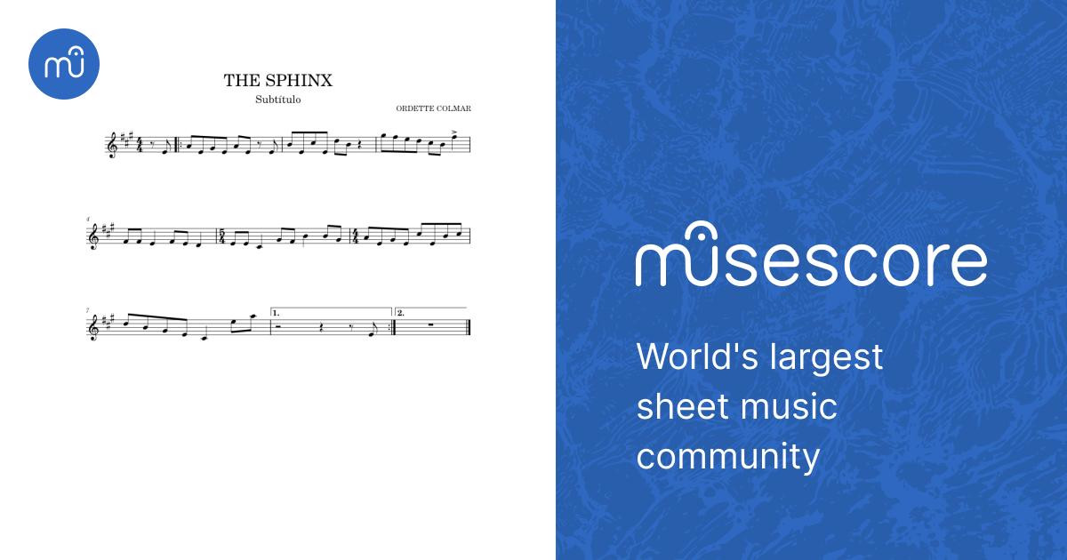 THE SPHINX Sheet Music for Violin (Solo) | MuseScore.com