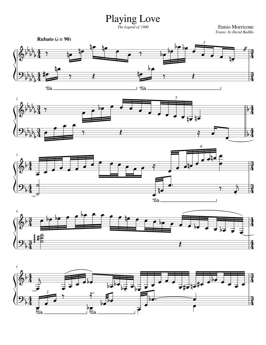 Playing Love Sheet Music for Piano (Solo) | MuseScore.com