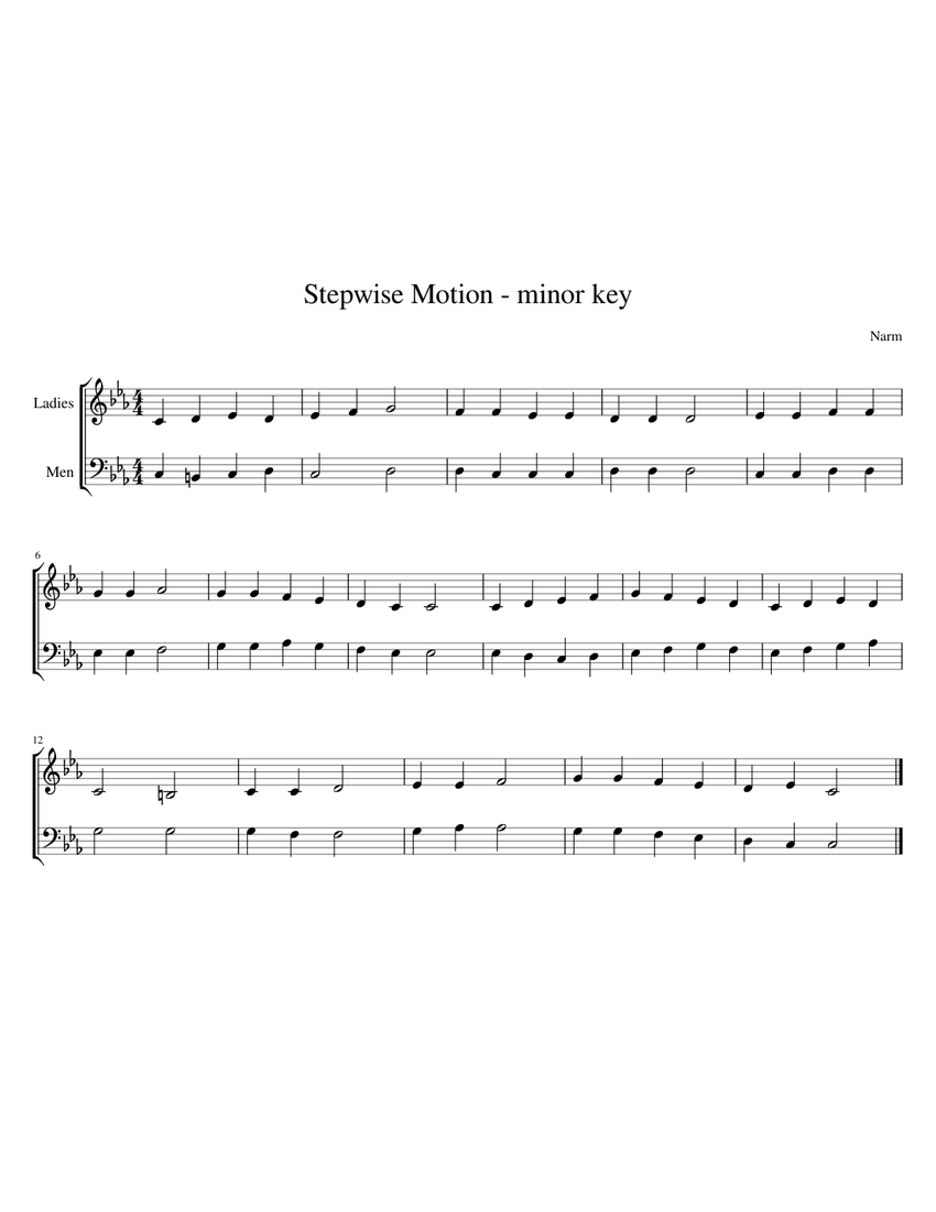2-part practice - Very Easy - 08 Sheet music for Soprano, Bass voice ...