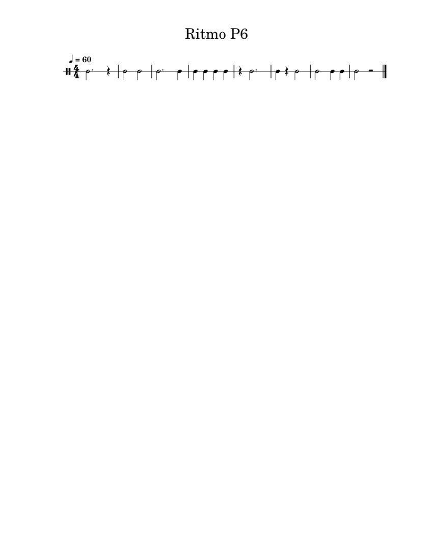 ritmo prep6 Sheet music for Claves (Solo) | Musescore.com