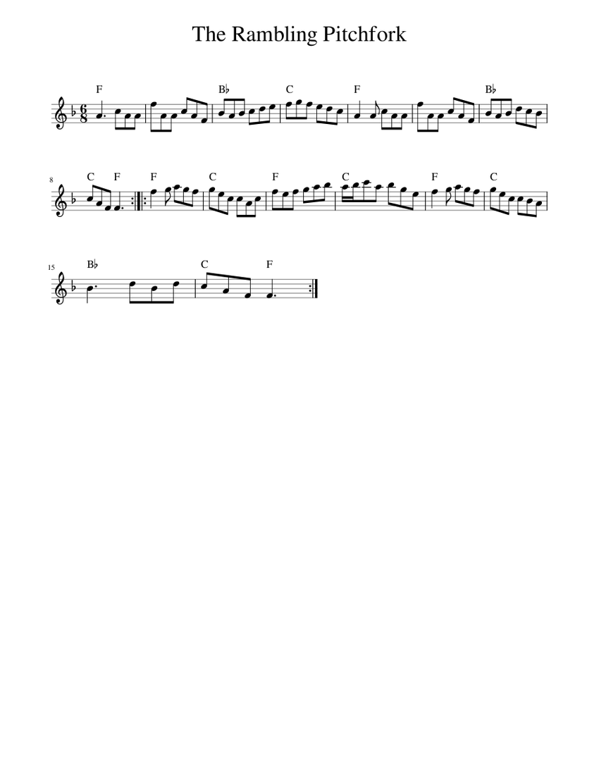The Rambling Pitchfork Sheet music for Piano (Solo) | Musescore.com