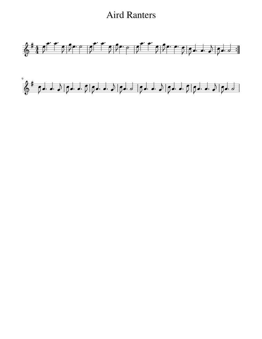 Aird Ranters Sheet Music for Piano (Solo) Easy | MuseScore.com