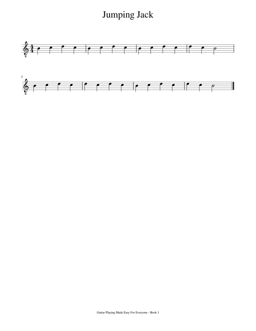 Jumping Jack Sheet music for Guitar (Solo) | Musescore.com