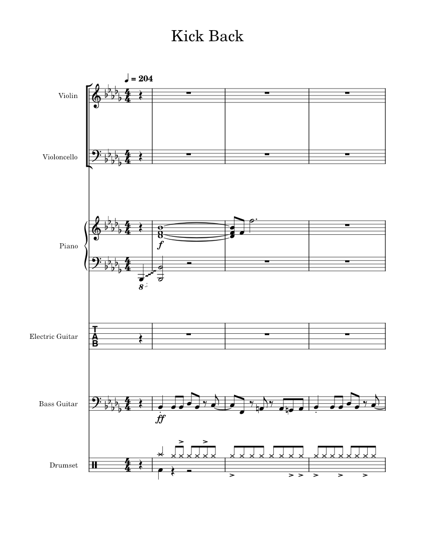 Kick Back - Kenshi Yonezu | Chainsaw Man OP 1 Sheet music for Piano ...