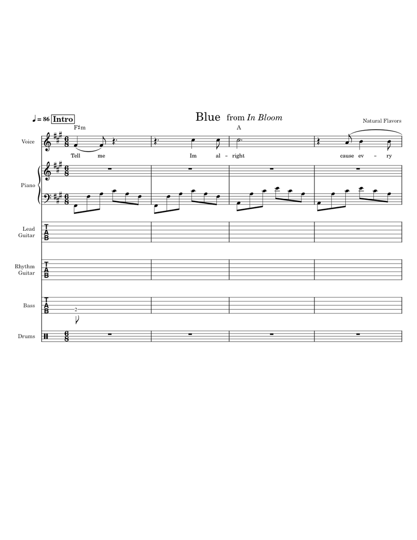 Blue - piano tutorial