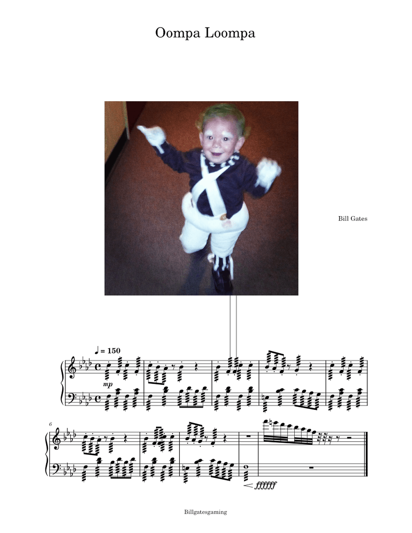 Oompa Loompa Sheet music for Piano (Show Choir) | Musescore.com