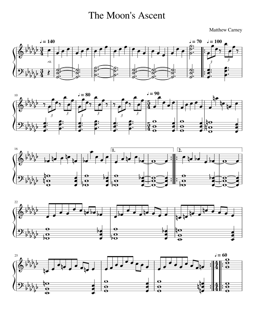The Moon's Ascent Sheet music for Piano (Solo) | Musescore.com