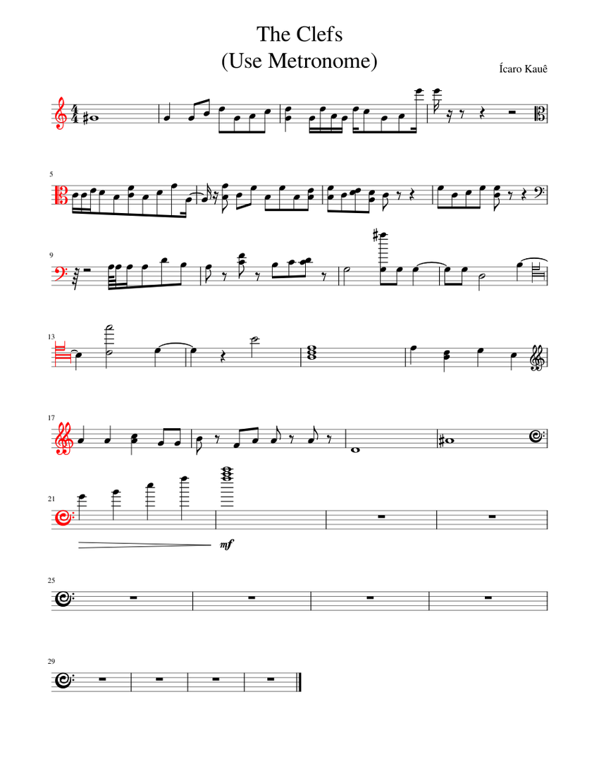 The Clefs Sheet music for Piano (Solo) Easy | Musescore.com