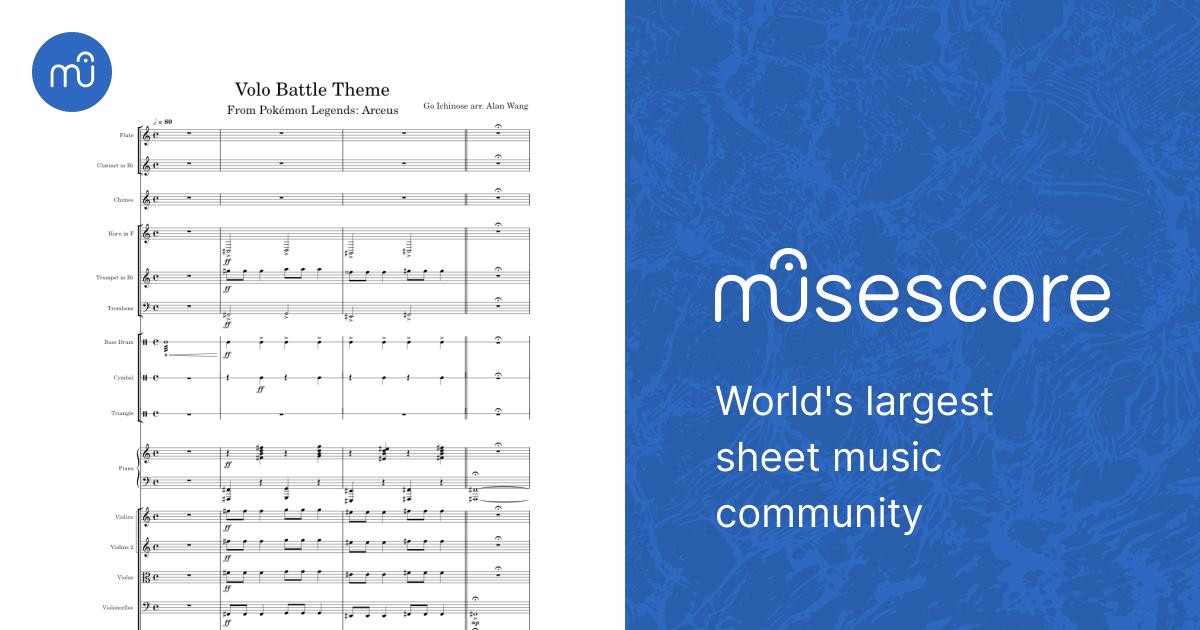 Volo Battle Theme – Go Ichinose Volo Battle Theme Sheet Music for Piano ...