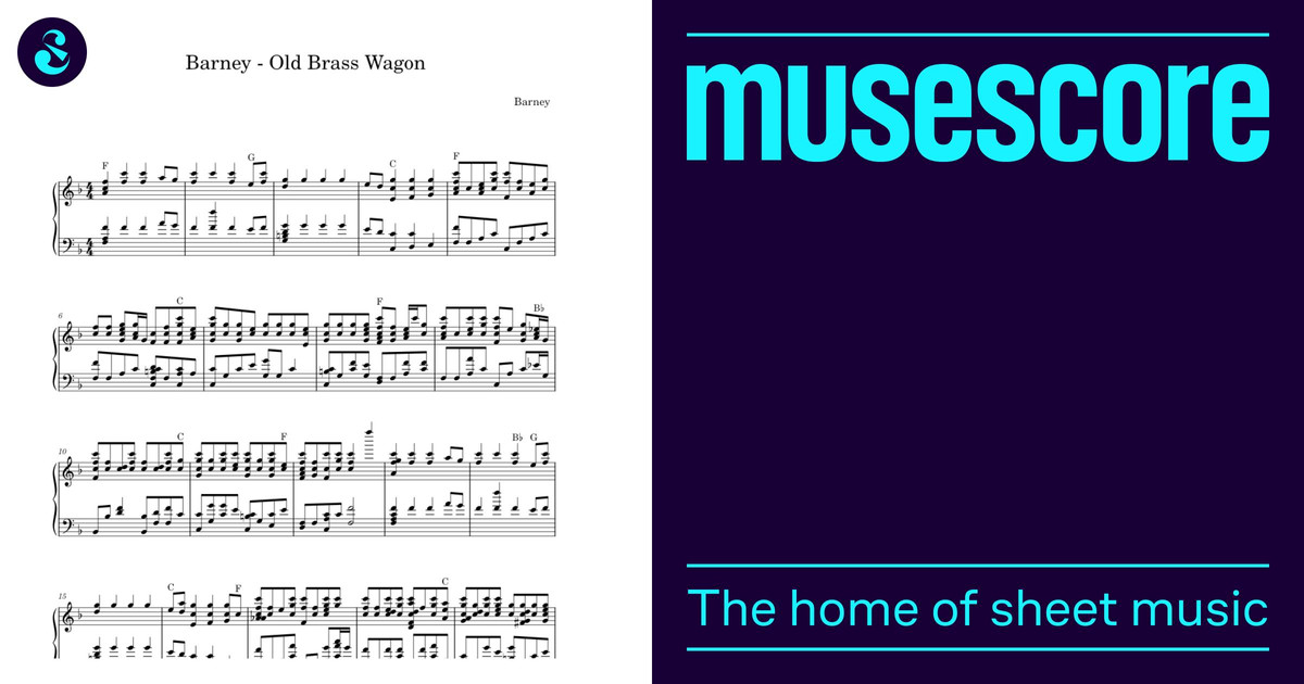 Old Brass Wagon - Barney Sheet Music for Piano (Solo) | MuseScore.com