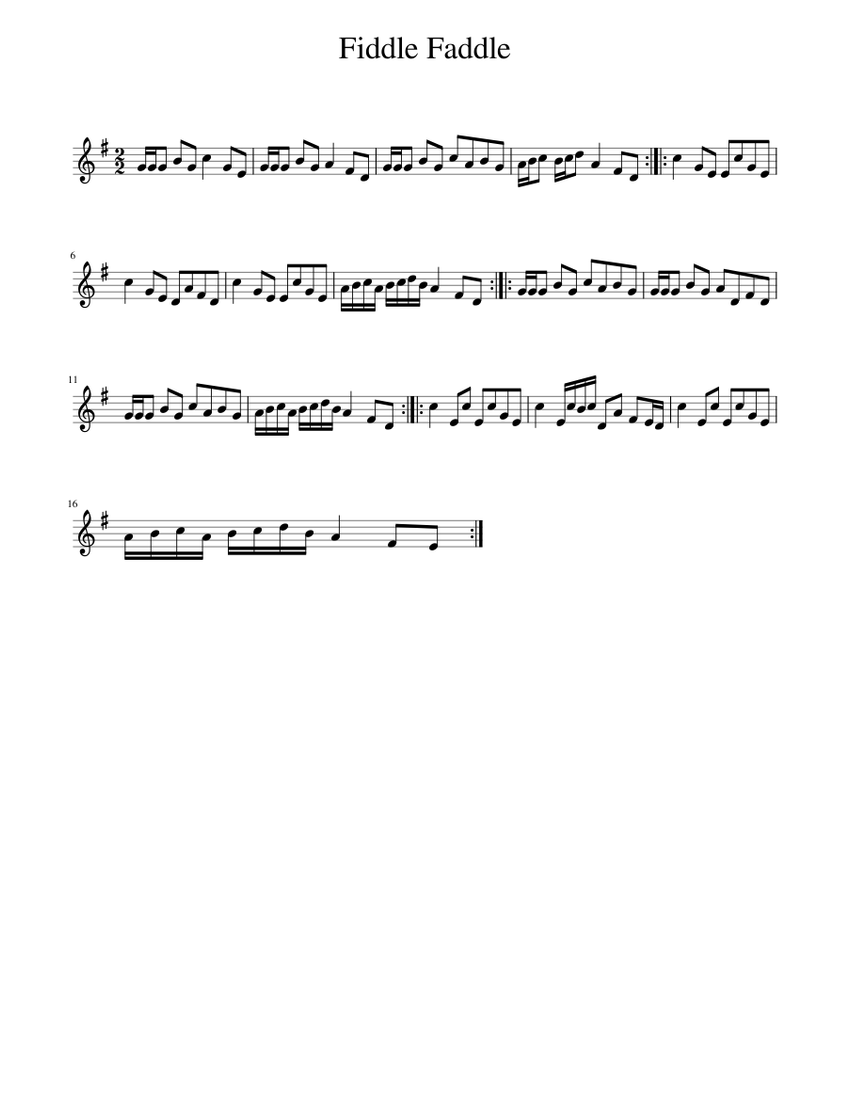 Fiddle Faddle Sheet music for Piano (Solo) Easy | Musescore.com