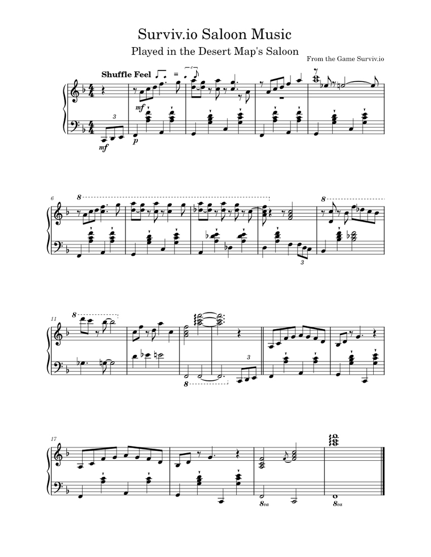 Surviv.io saloon piano transcription – surviv.io Surviv.io Saloon Music ...