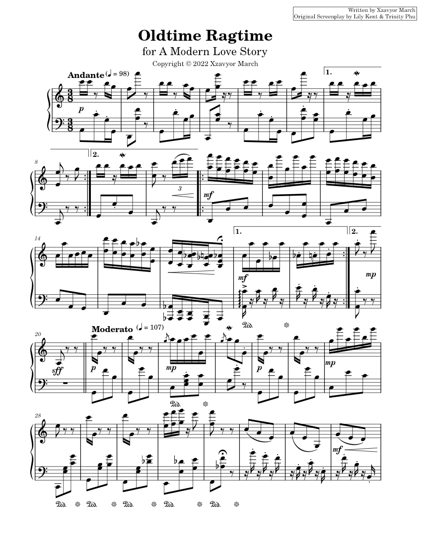 Oldtime Ragtime Sheet music for Piano (Solo) | Musescore.com