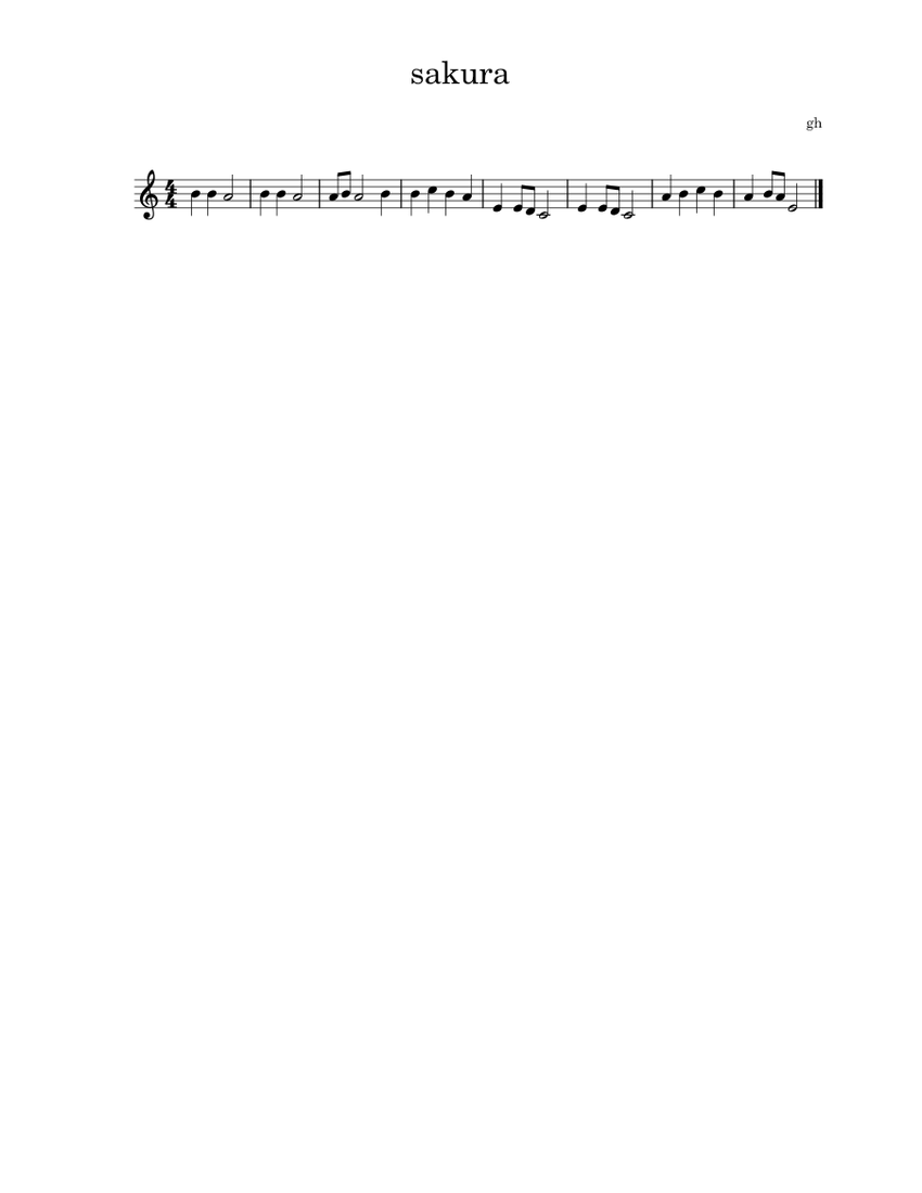 sakura - piano tutorial