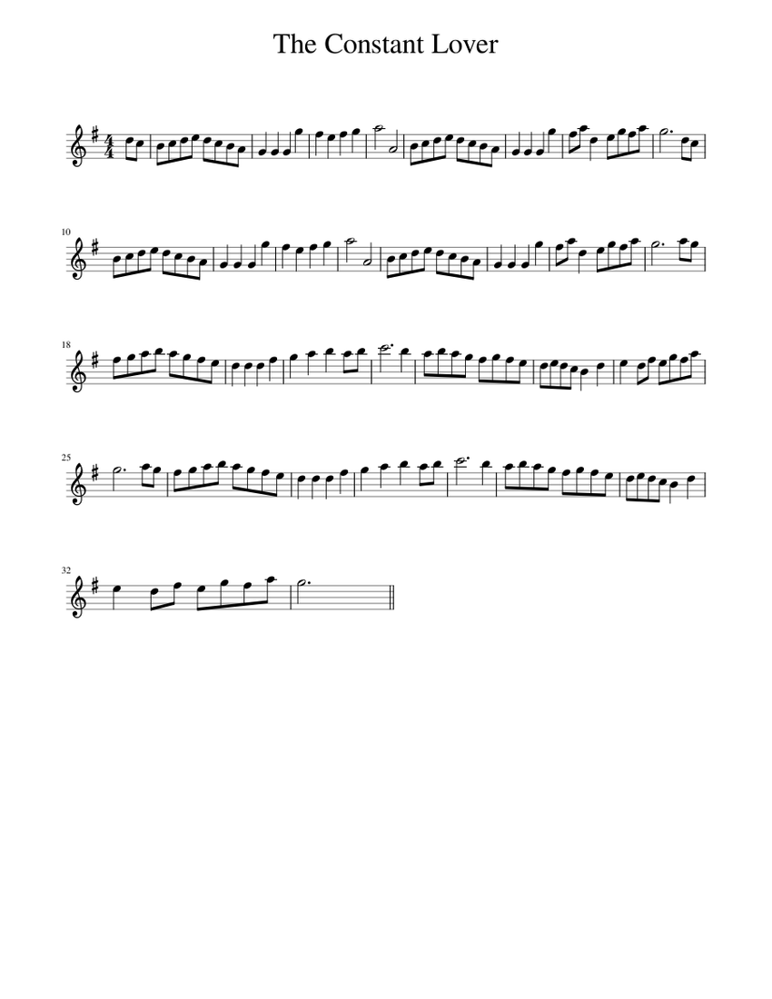 The Constant Lover Sheet music for Piano (Solo) | Musescore.com