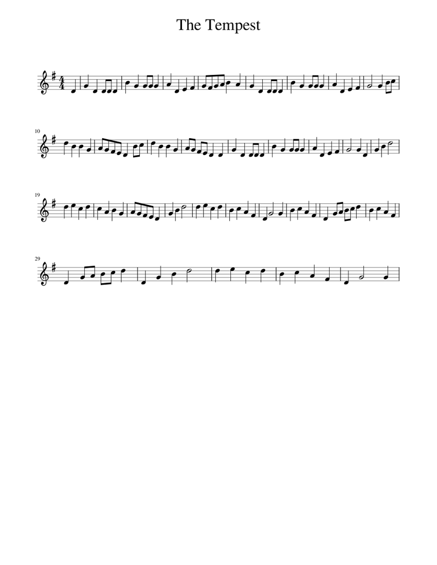 The Tempest Sheet music for Piano (Solo) | Musescore.com