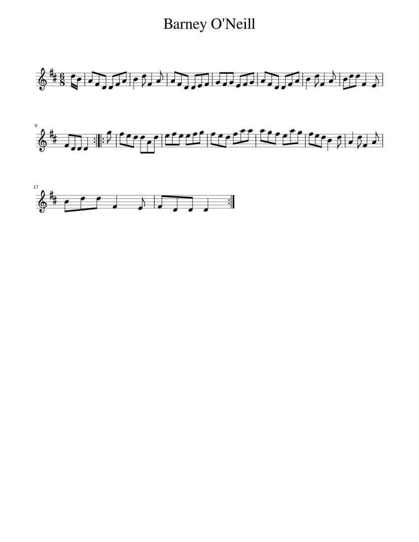 Barney O'Neill Sheet music for Piano (Solo) | Musescore.com