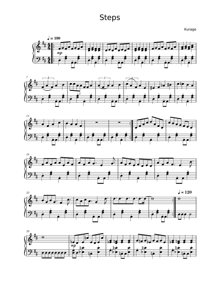 Steps Sheet music for Piano (Solo) | Musescore.com