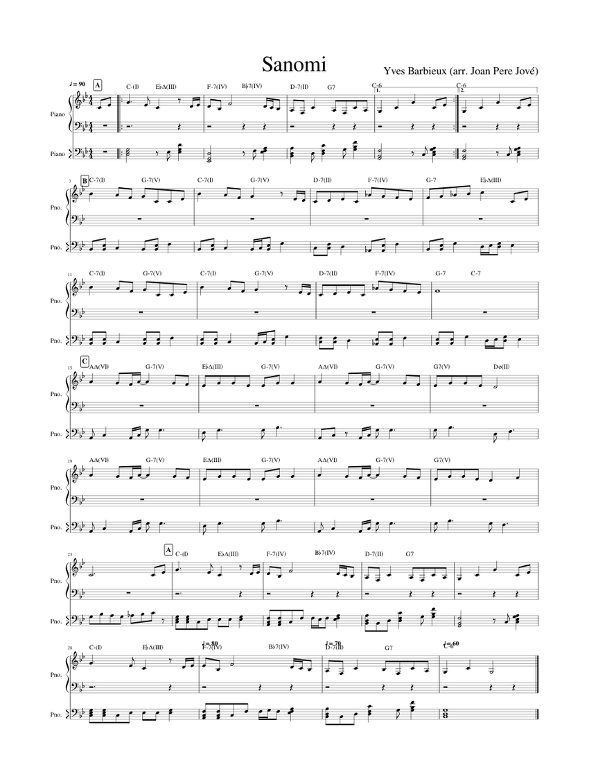 Sanomi - Eurovision Song Contest 2003, Belgium Sheet Music for Piano ...