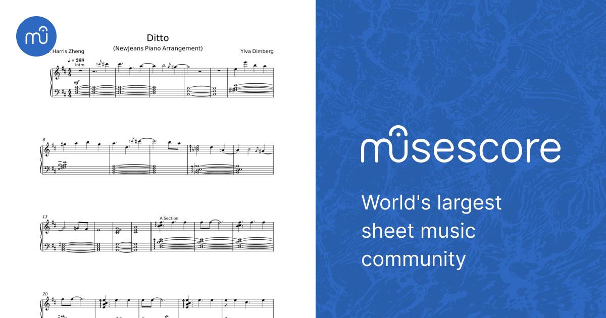 Ditto - NewJeans Sheet music for Piano (Solo) | Musescore.com