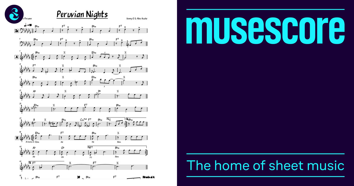 Peruvian Nights - Kenny G & Alex Acuña Sheet Music for Piano (Solo) Easy | MuseScore.com