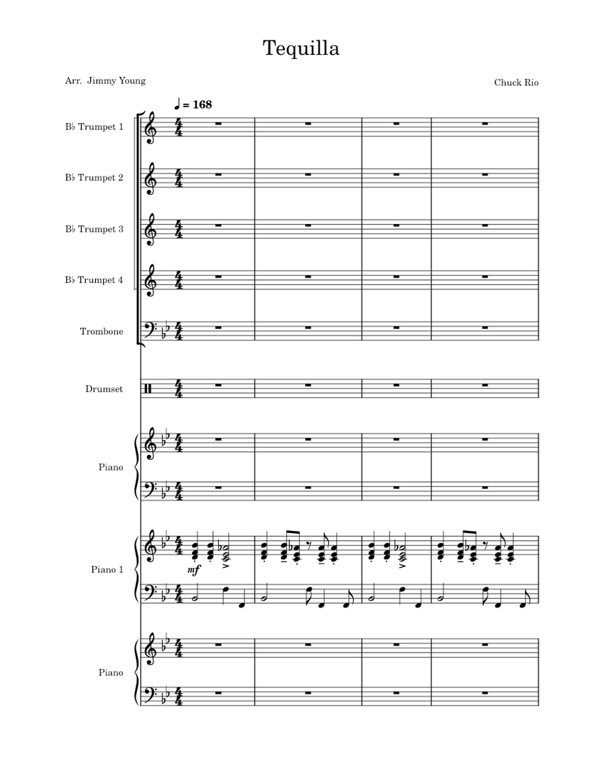 Tequilla – Sublime Tequilla Sheet music for Piano, Trombone, Trumpet in ...