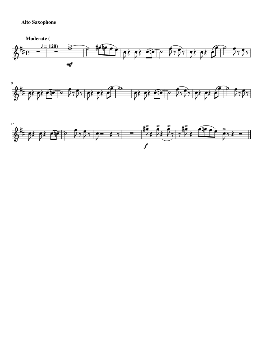 TF2 Main Theme Song (Alto Sax) Sheet Music for Saxophone alto (Solo ...