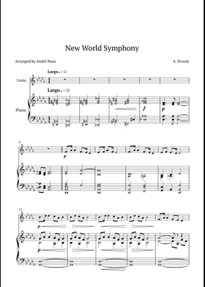 Largo 'From the New World' Symphony by Dvorak (Lead sheet ) Sheet Music ...