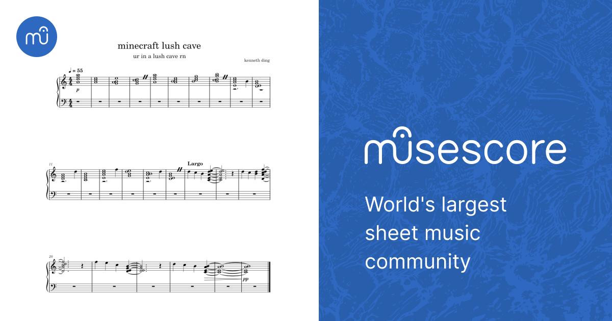 minecraft lush cave Sheet music for Synthesizer (Choral) | Musescore.com