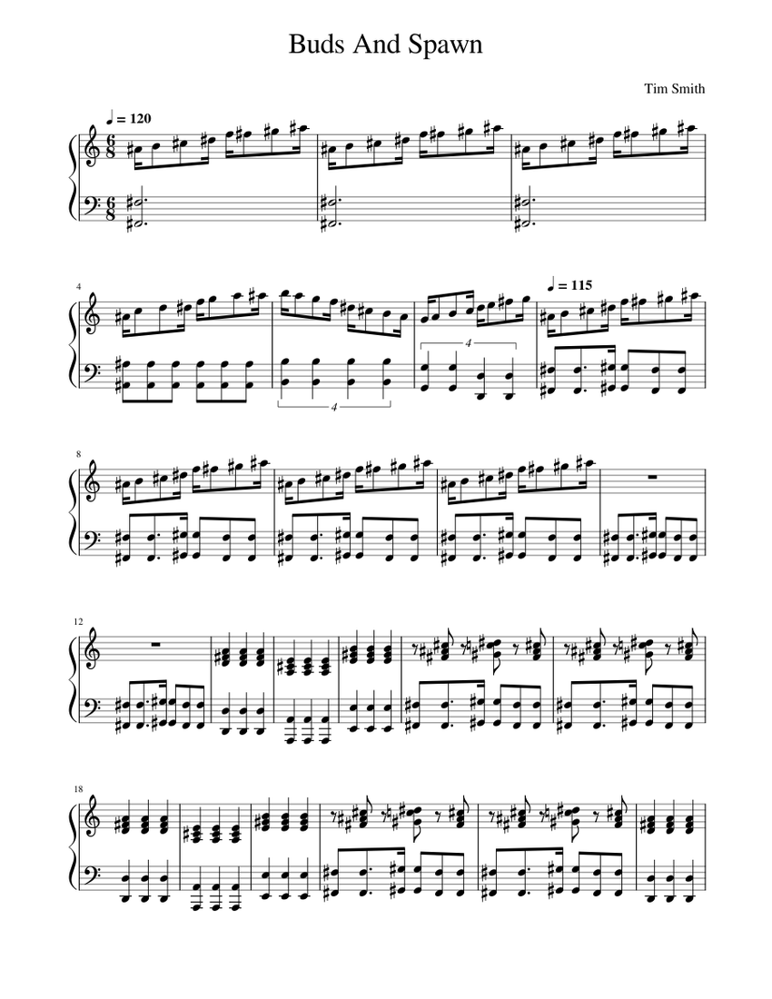 Buds And Spawn Sheet music for Piano (Solo) | Musescore.com