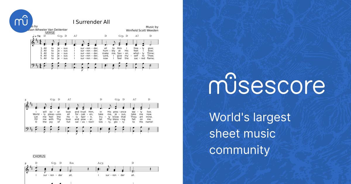 chords i surrender all
