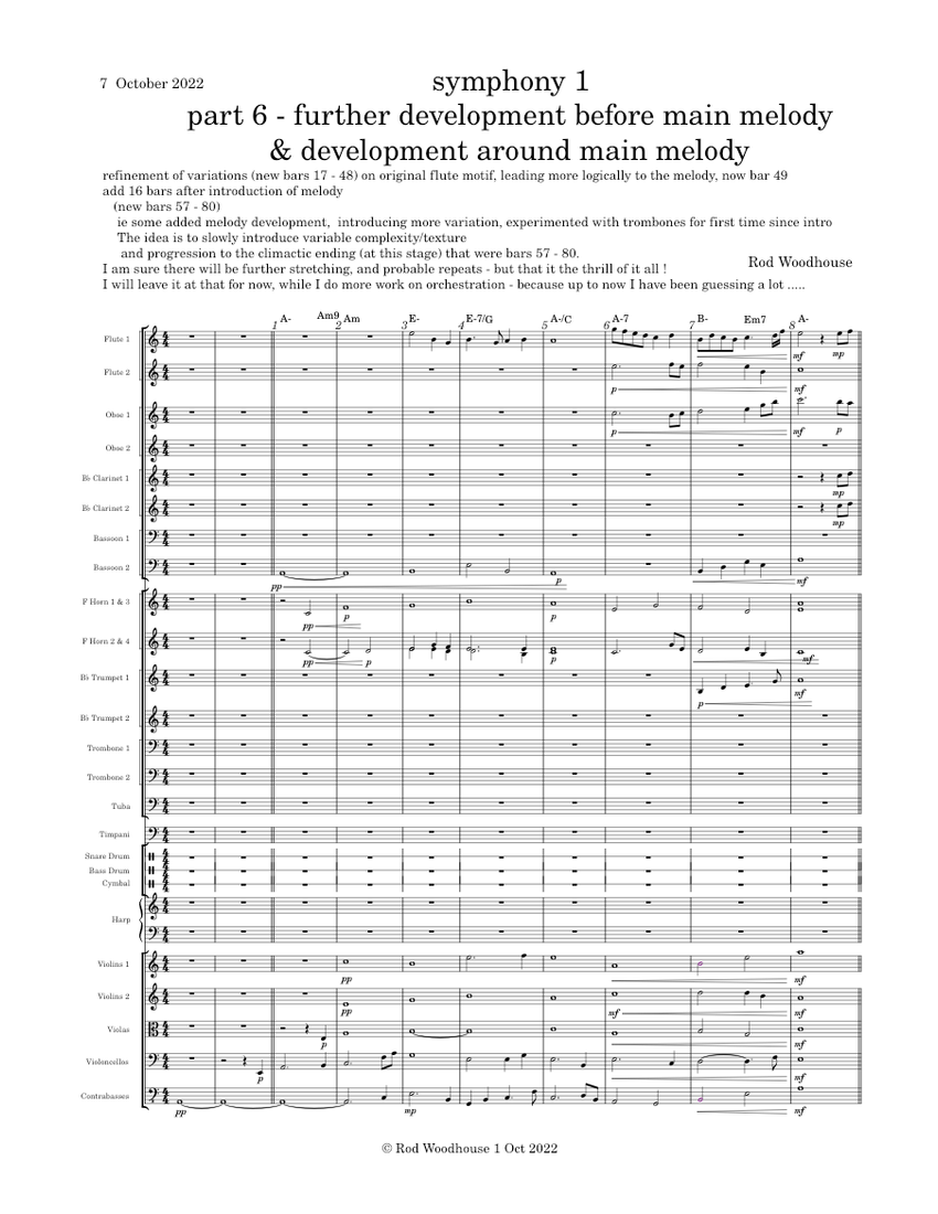221007 j symphony_96 bars Sheet Music with Chords for Trombone, Tuba, Flute, Oboe & more ...