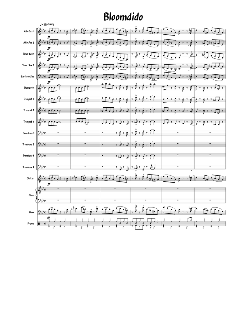 Bloomdido Sheet music for Piano, Trombone, Guitar, Bass guitar & more ...