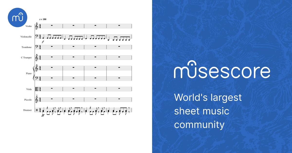 Villain Song Sheet music for Piano, Trombone, Flute piccolo, Violin ...